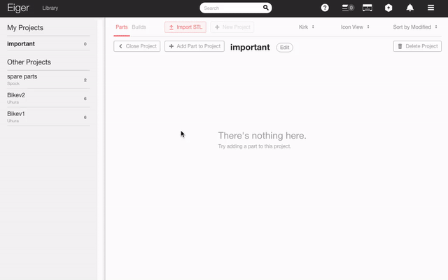 Announcing Projects in Eiger